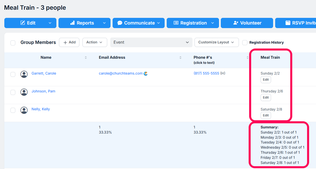 How to sign up and manage potlucks and meal trains